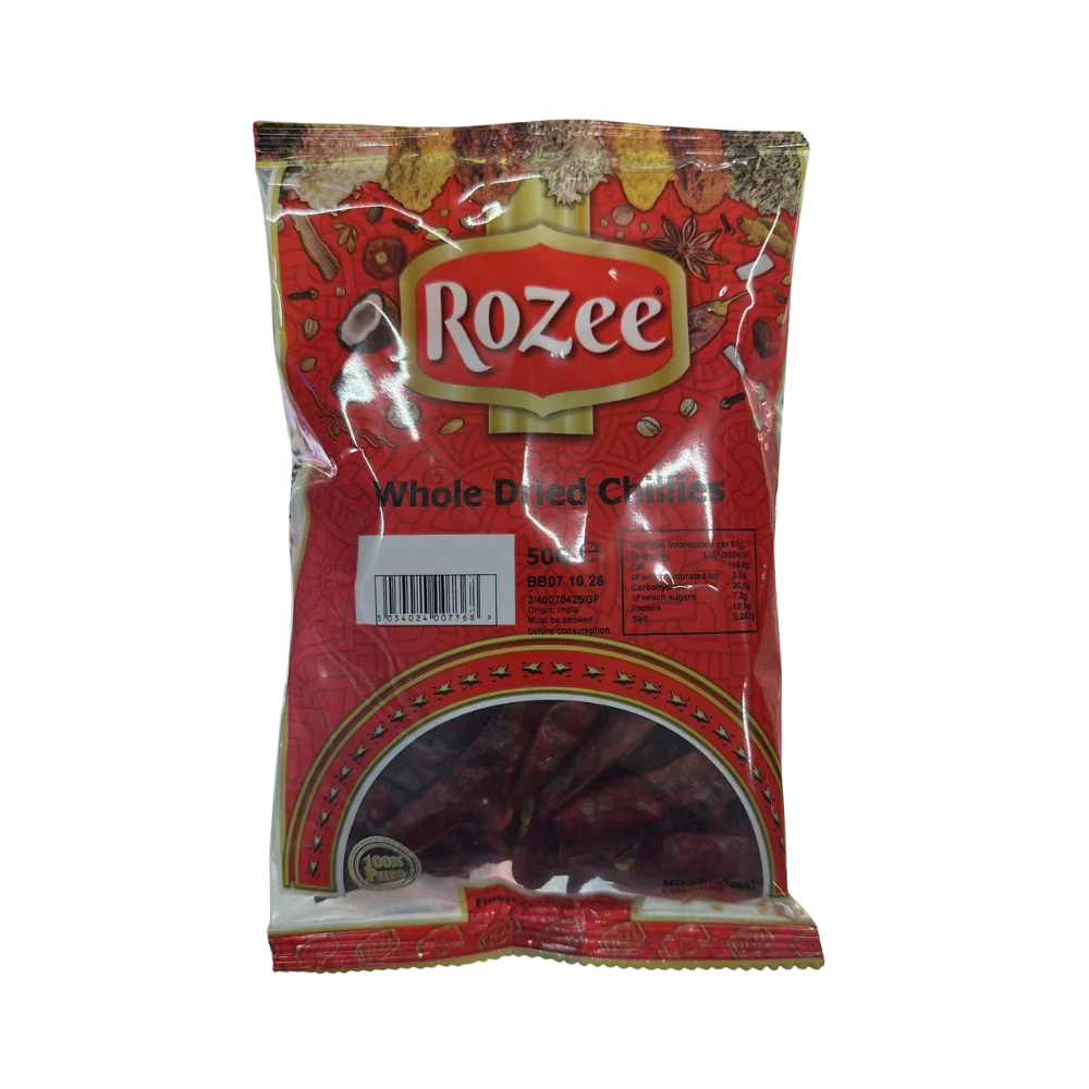 Rozee Dried Whole Chillies 50g - Buy Fresh Online